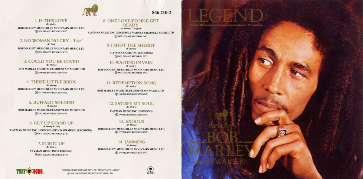 Bob Marley Legend Album Cover