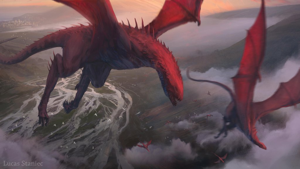 Dragon Flying Concept Art