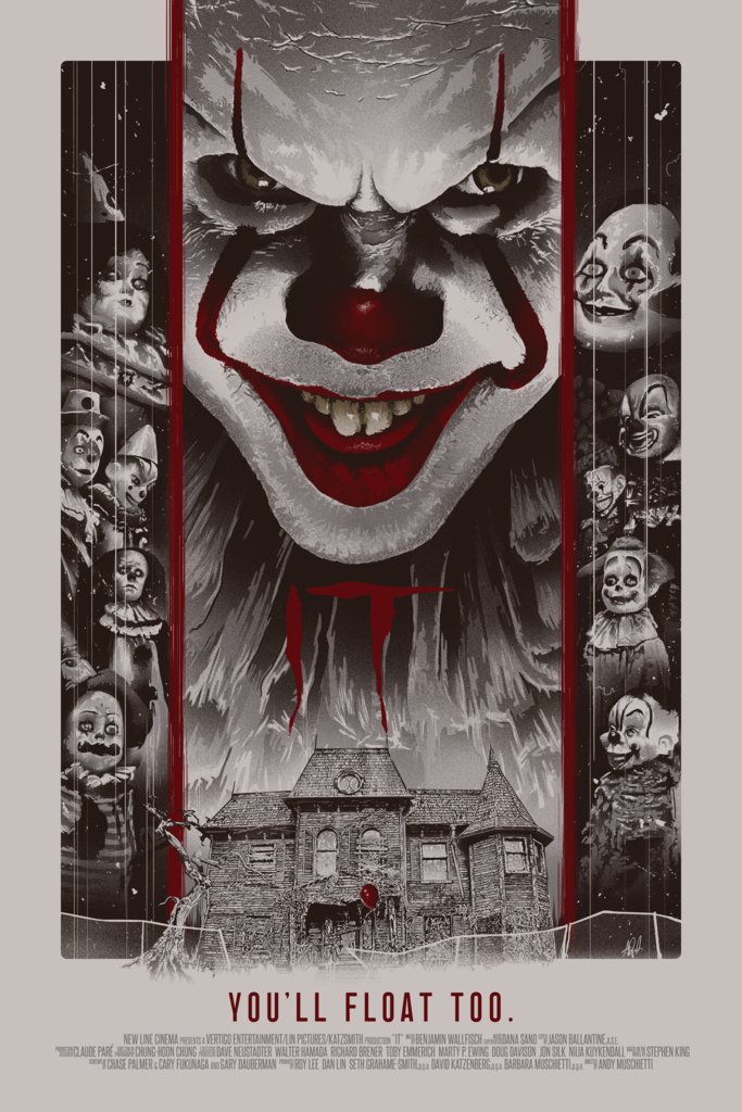 It (2017) | Horror posters, Alternative movie posters, Pennywise poster