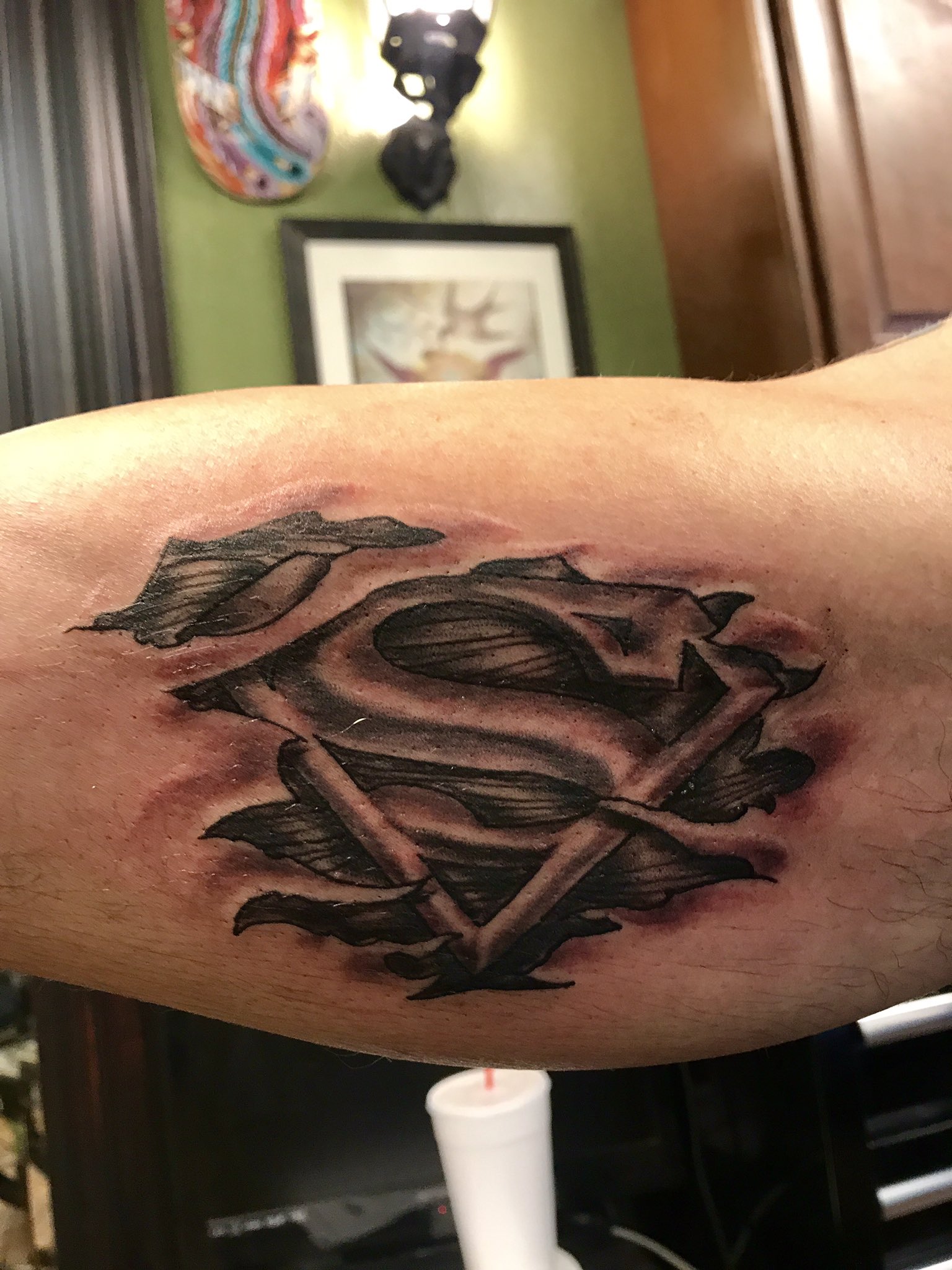 Superman Heart Tattoo