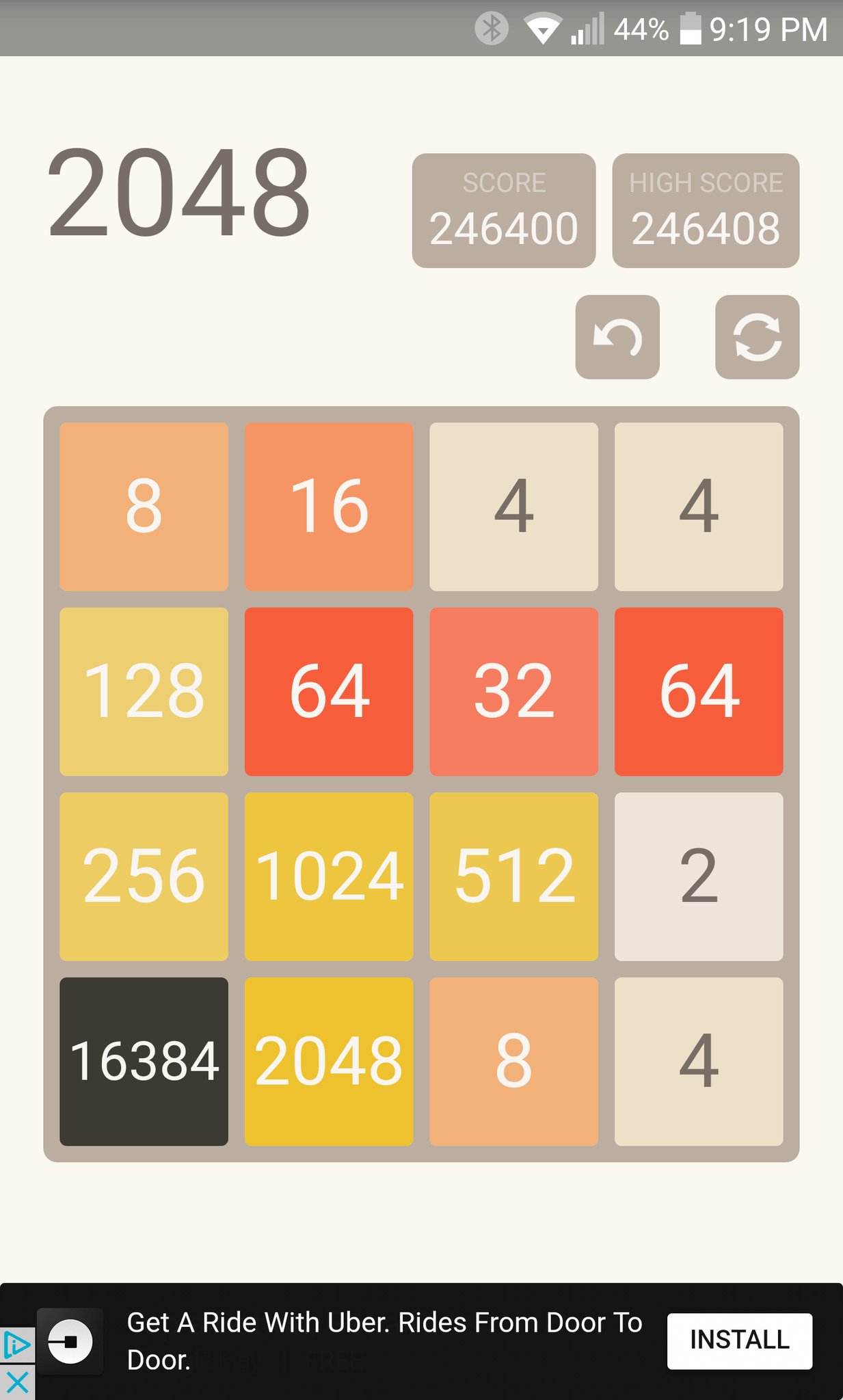 2048 Highest Tile Number