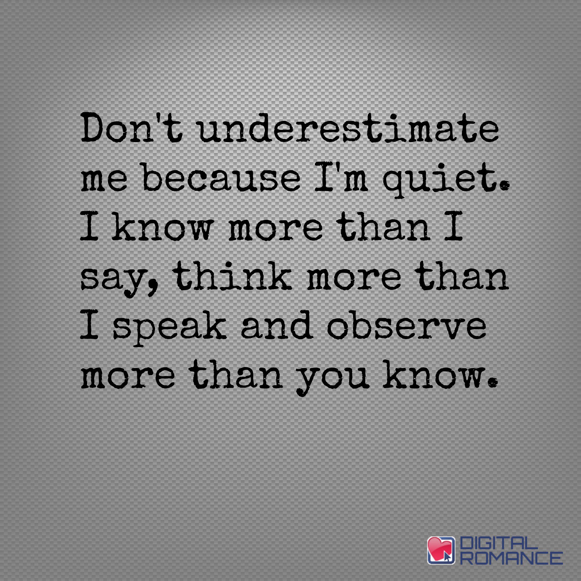 Underestimate Me Quotes