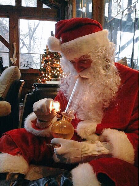 Santa Smoking Weed
