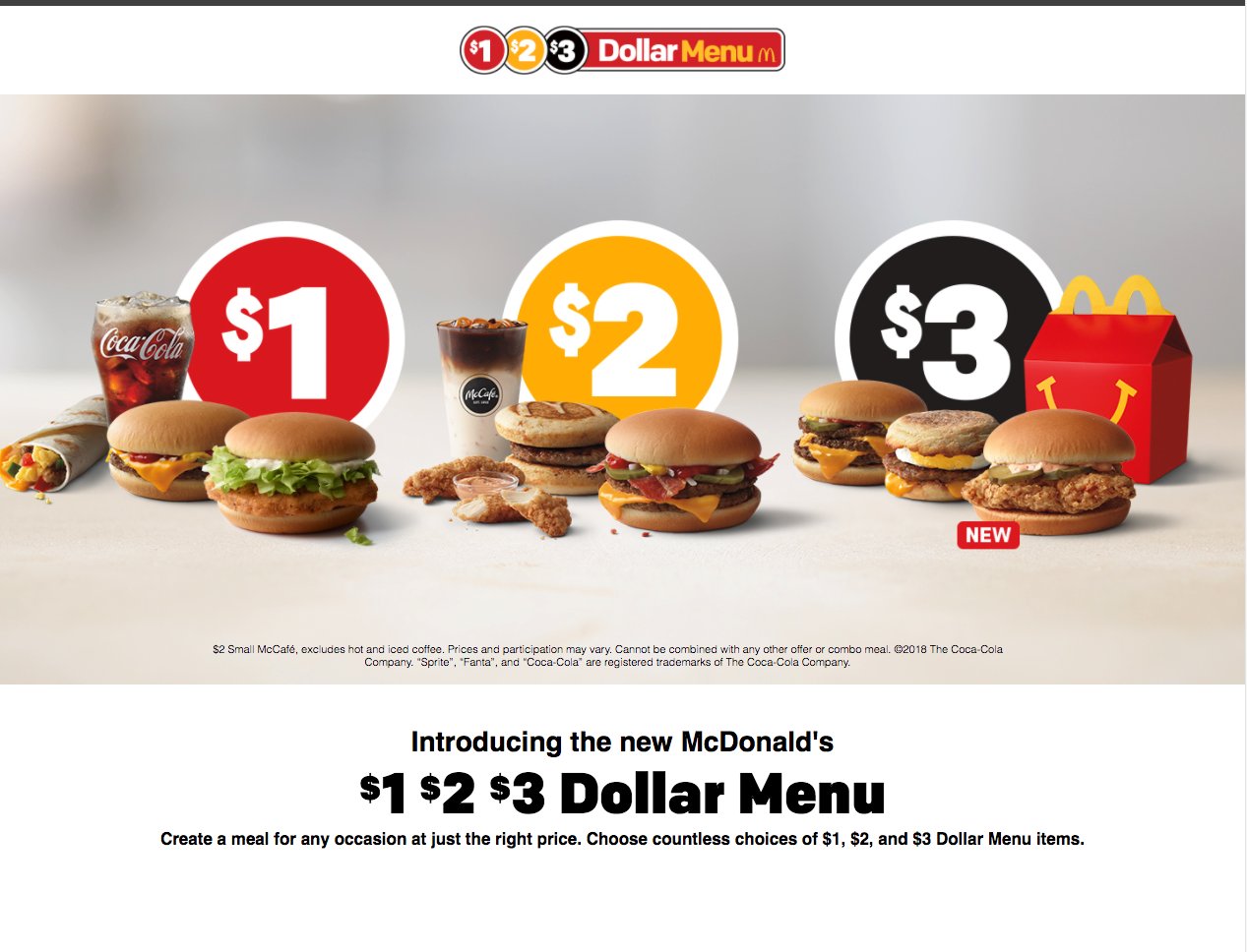 Mcdonalds Dollar Menu