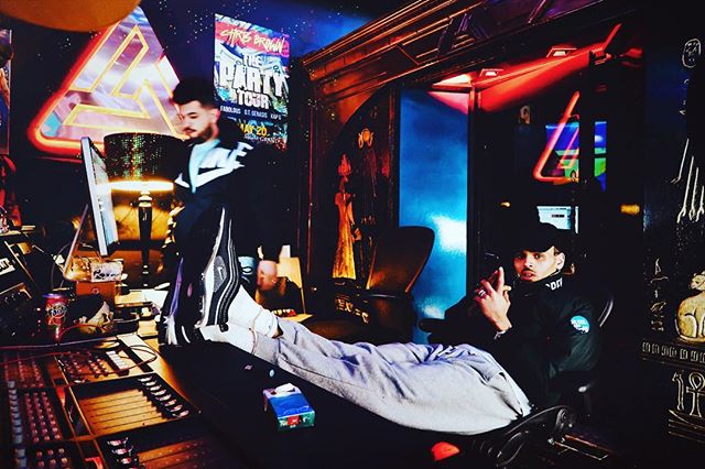 Chris Brown In The Studio