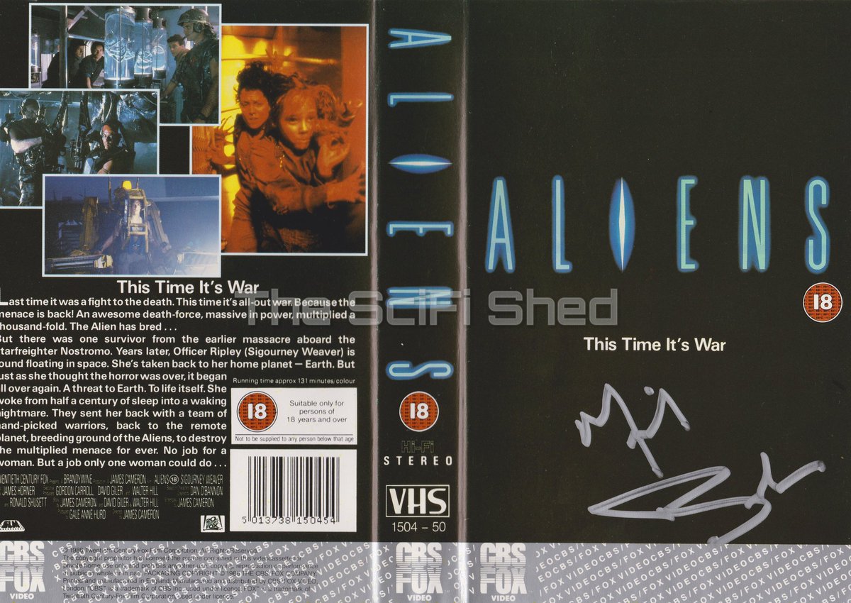 Reproduction Collectibles ALIEN Movie VHS Cover Sigourney Weaver 10" x ...