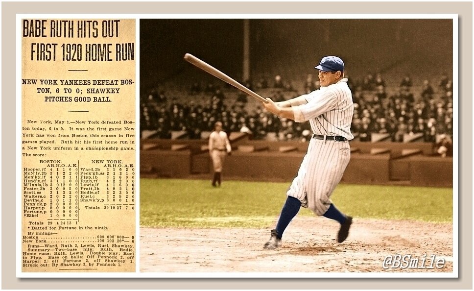 Babe Ruth Baseball 1920