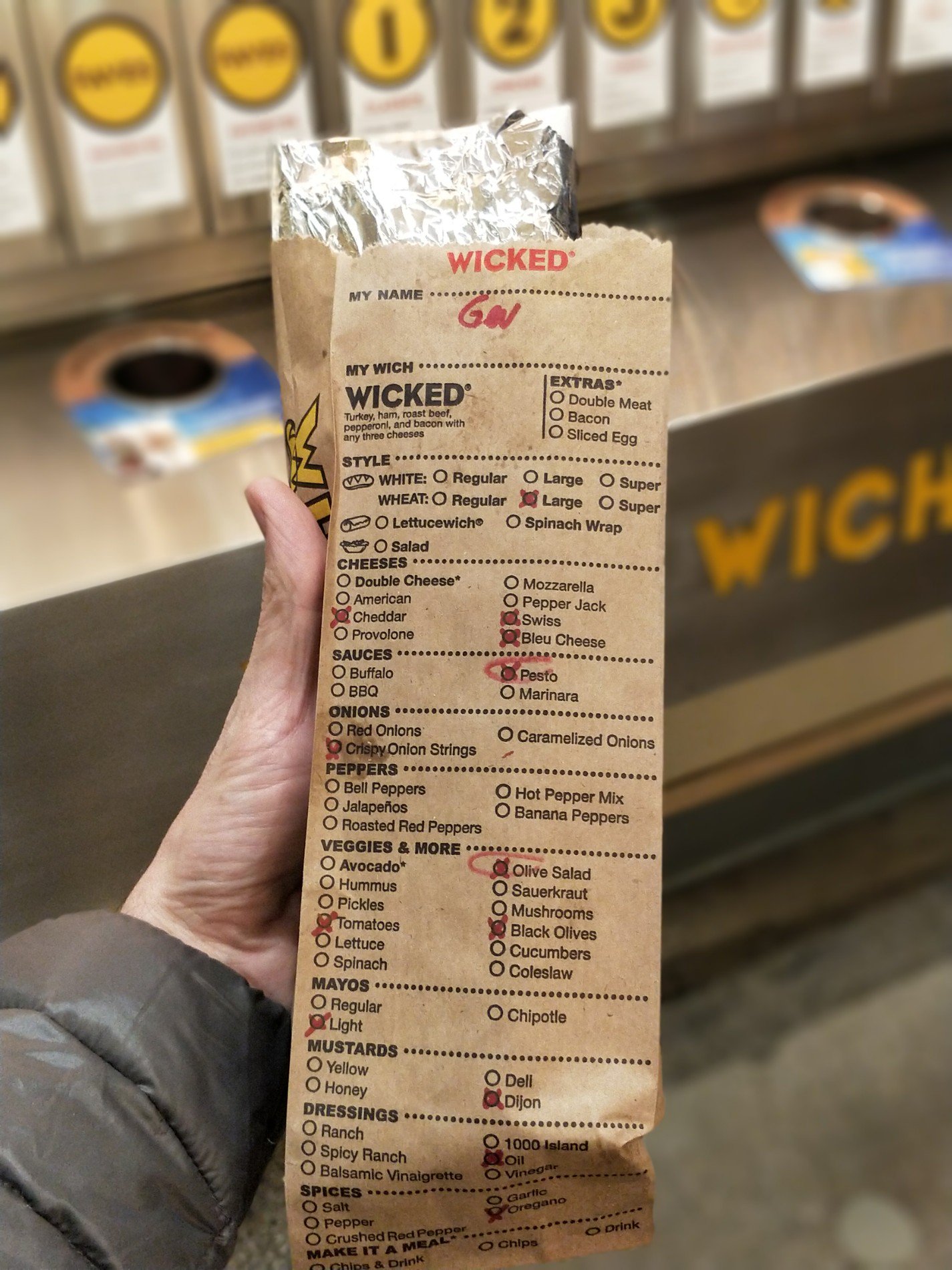 Which Wich Menu Sandwiches