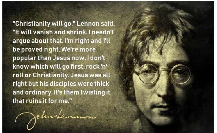 We Are More Popular Than Jesus