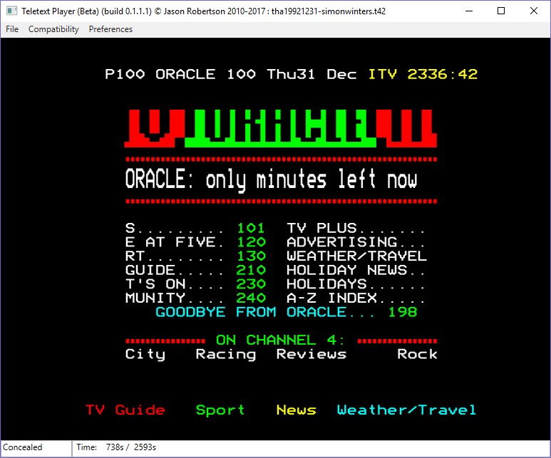 The Teletext Archaeologist on Twitter: "25 years ago today, ORACLE, ITV's teletext service ...