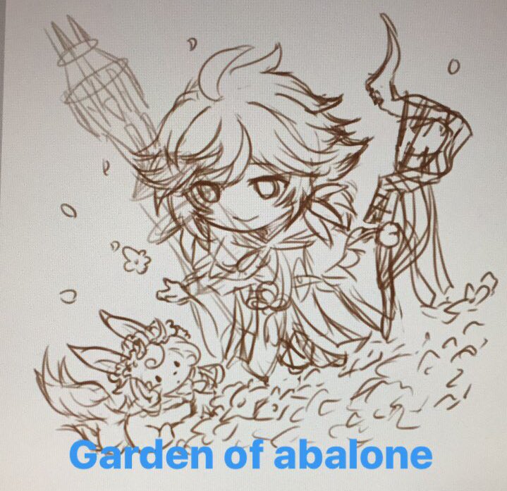 「Some FGO doodles from my IG. Merlin and Fou might be finishe」Fabucastleの漫画