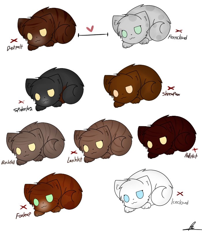 Warrior Cats Dustpelt And Ferncloud