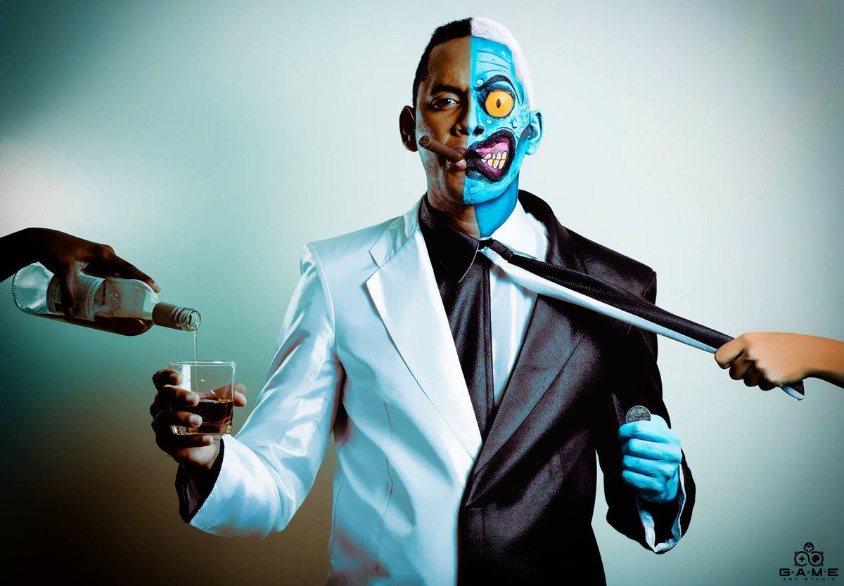 Two Face Batman Makeup