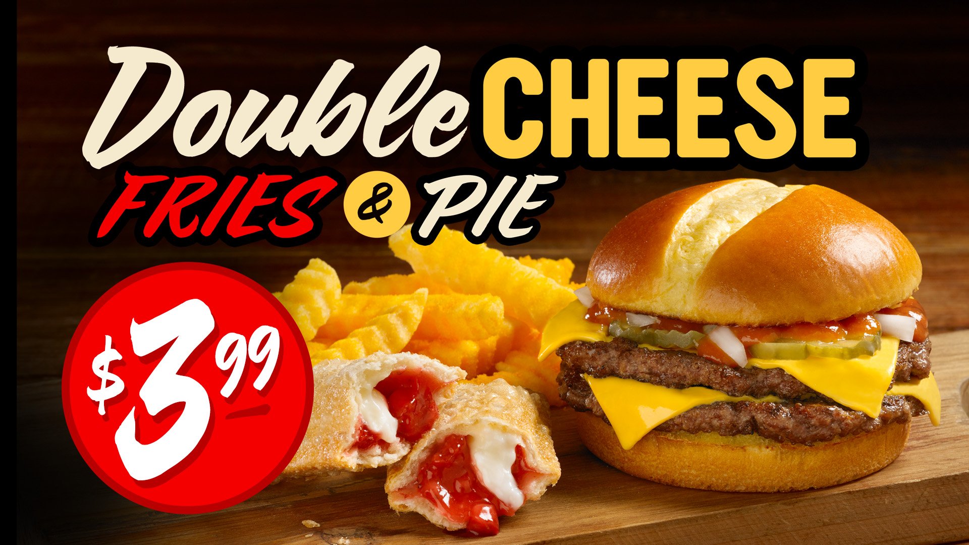 Double Cheeseburger With Fries