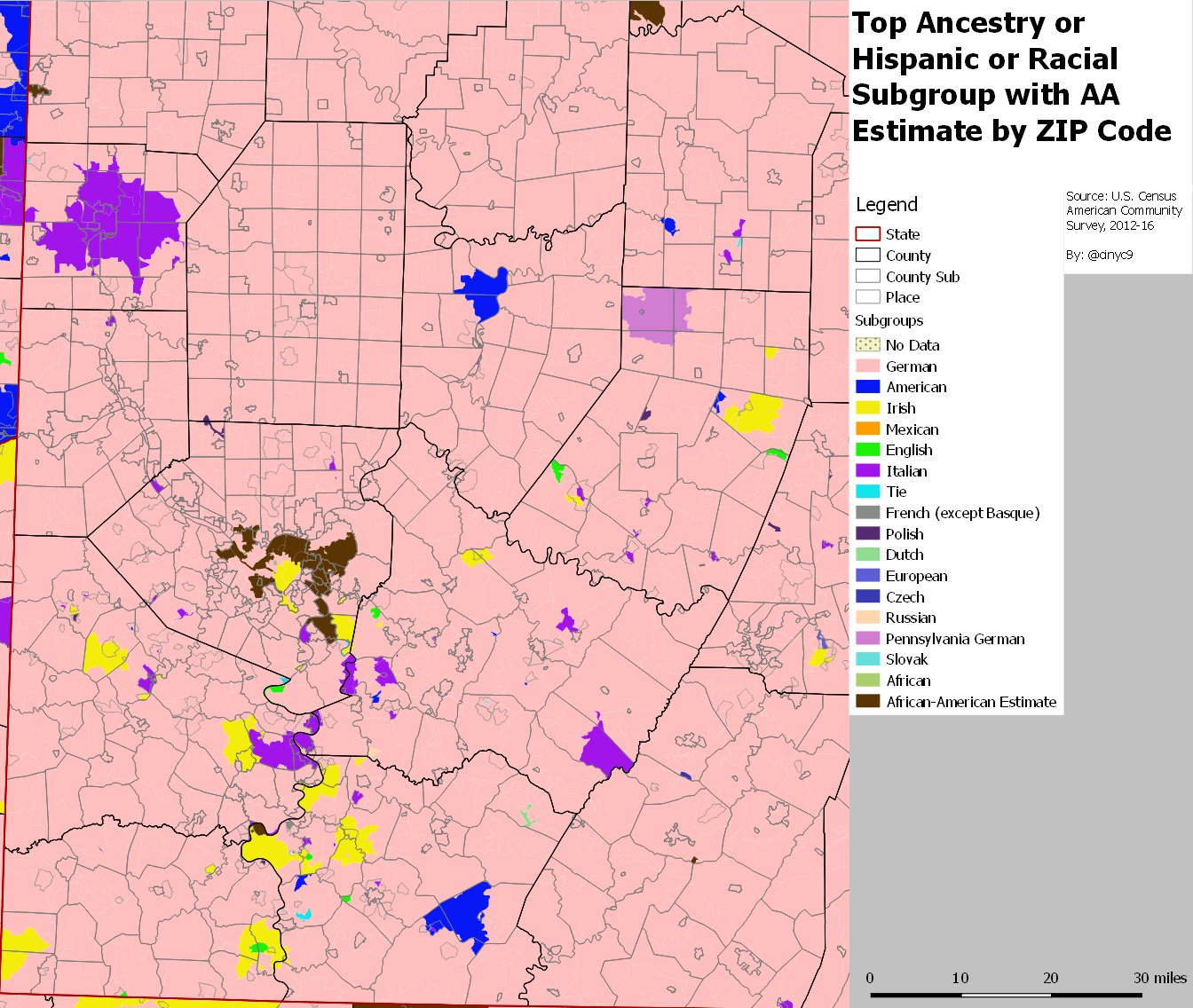 Greater Pittsburgh Zip Code Map