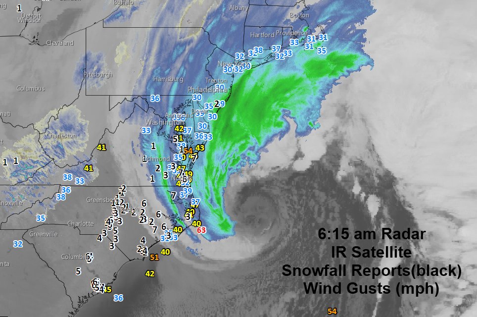NWS Eastern Region on Twitter: "Storm is rapidly intensifying off the ...