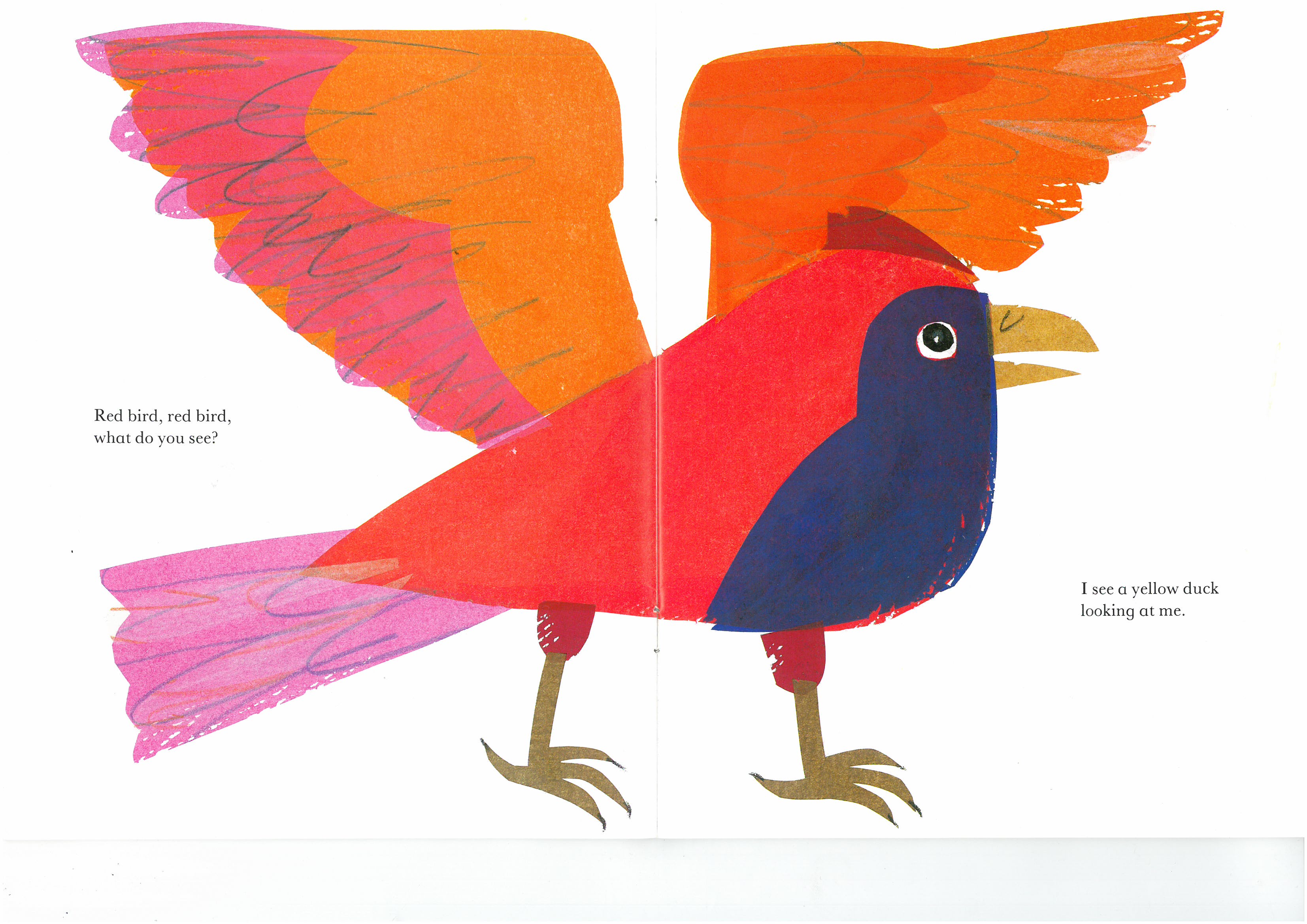 Red Bird From Brown Bear