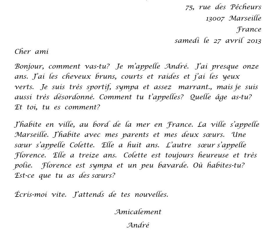 EB Education on Twitter: "This French letter revises: greetings, name ...