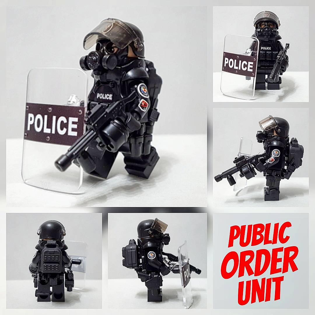 Lego Swat Team Gas Mask Sky Police Jail Prisoner Jacket Over Prison