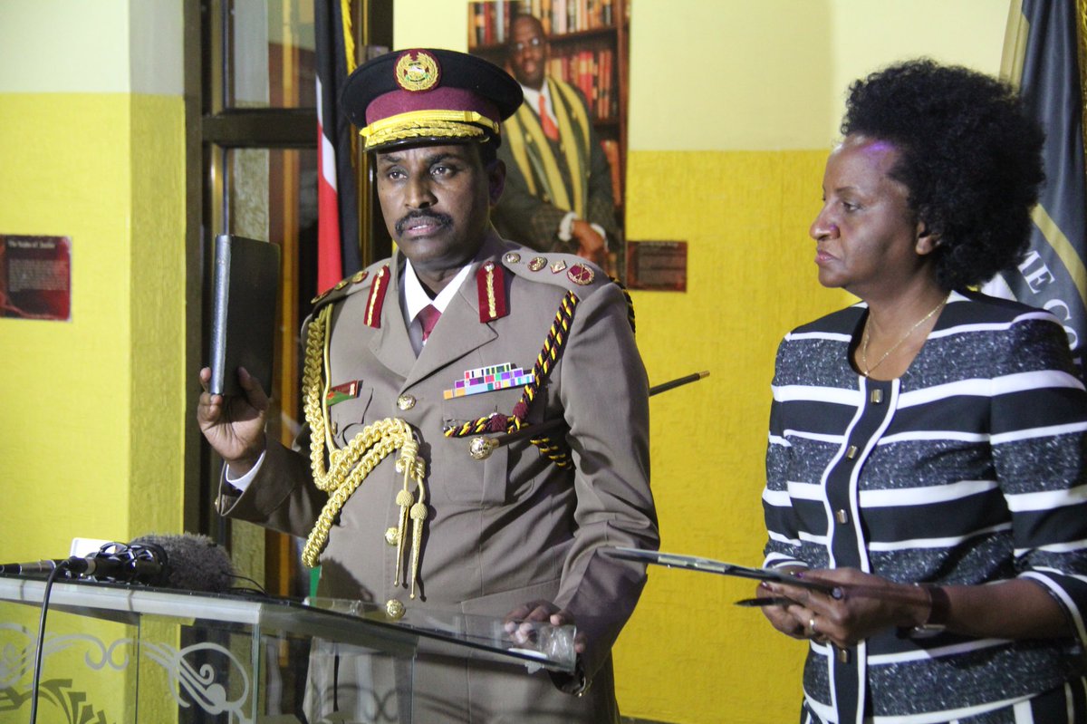 Swearing in ceremony of Deputy Inspectors general Njoroge Mbugua and ...