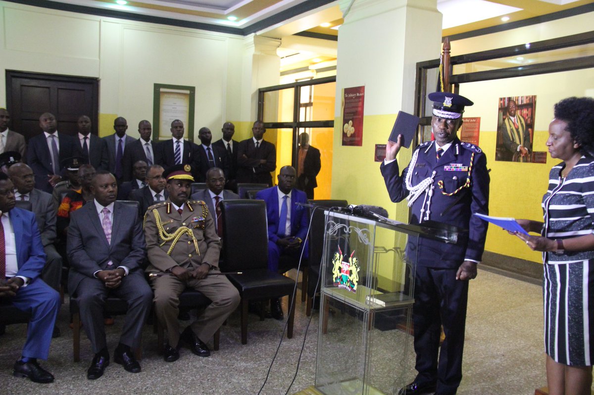 Swearing in ceremony of Deputy Inspectors general Njoroge Mbugua and ...