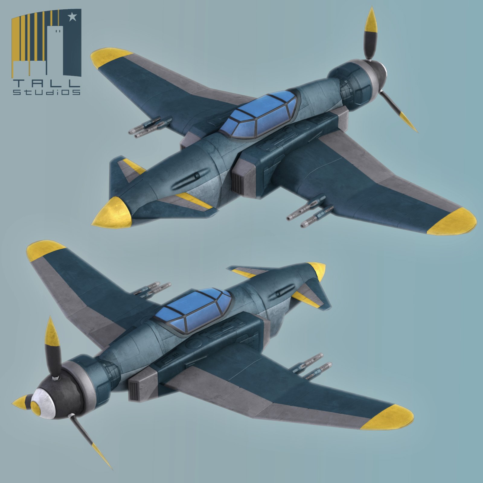 Dieselpunk Fighter Plane