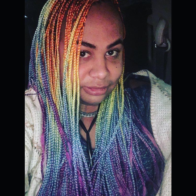 Rainbow Micro Braids