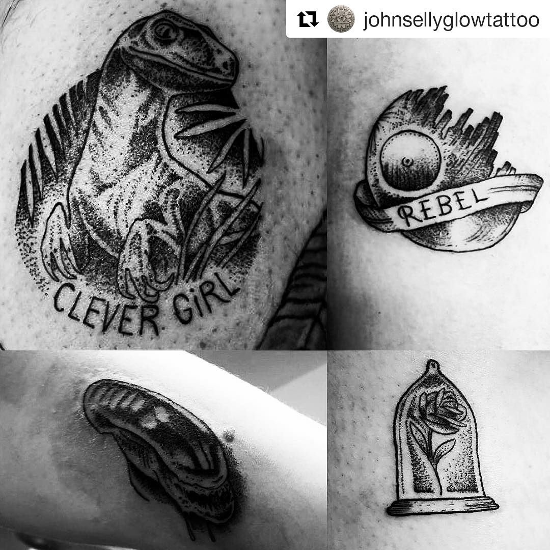 Alien Symbols Tattoo On Girls