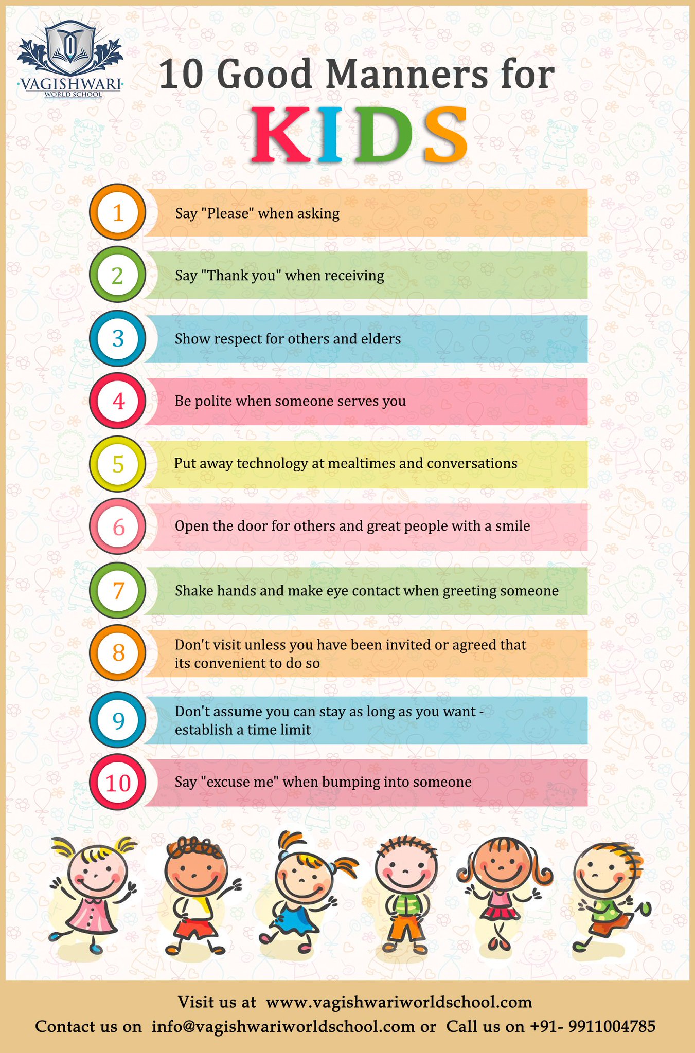 Good Manners For Children Chart