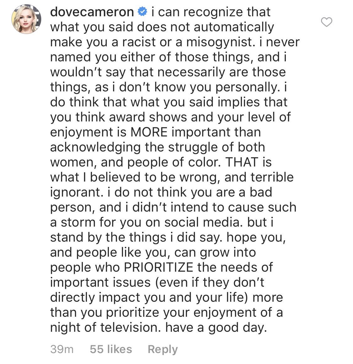 Dove Cameron Twitter