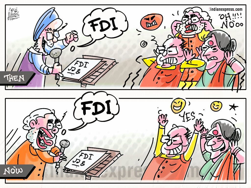 FDI, then and now - @MikaAziz cartoon : r/india