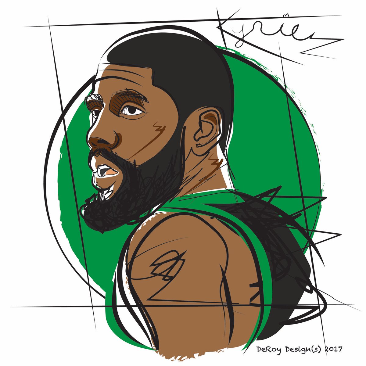 How To Draw Cartoon Kyrie Irving - Ultralight RadioDxer