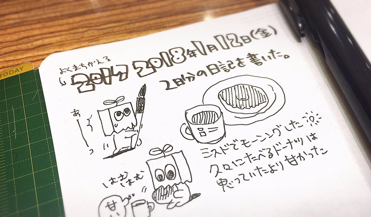 「日記の年月を間違えなくなってからが2018年だと思ってる! 」ヒカリビタミン@11/17 COMITIAの漫画