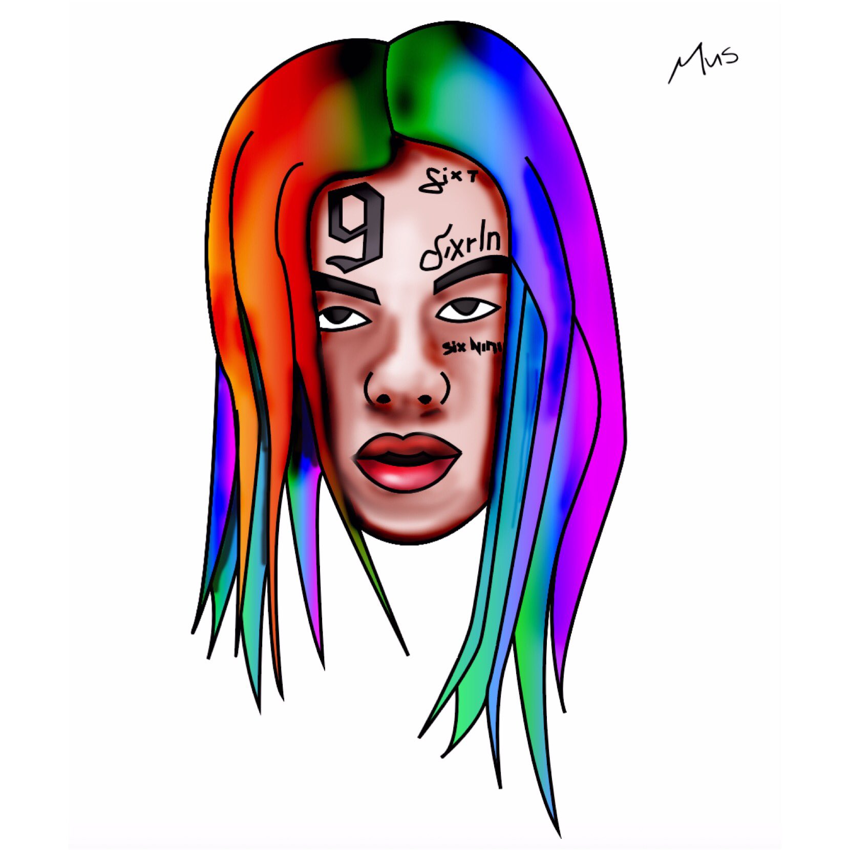 6ix9ine Drawing Tekashi 6ix9ine My Work Digital Art & AI, Animals,
