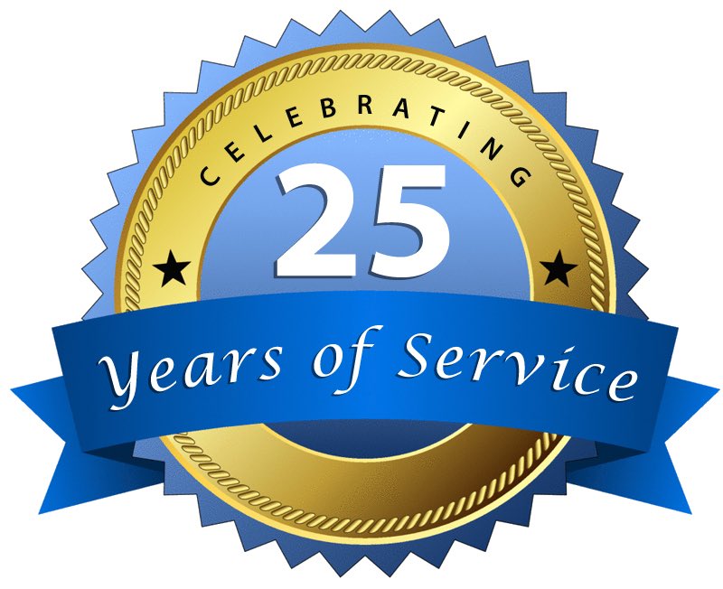Congratulations On 25 Years Of Service