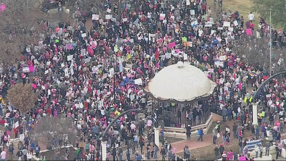 WATCH LIVE: The large crowd for the Dallas WomensMarch2018 has gathered ...