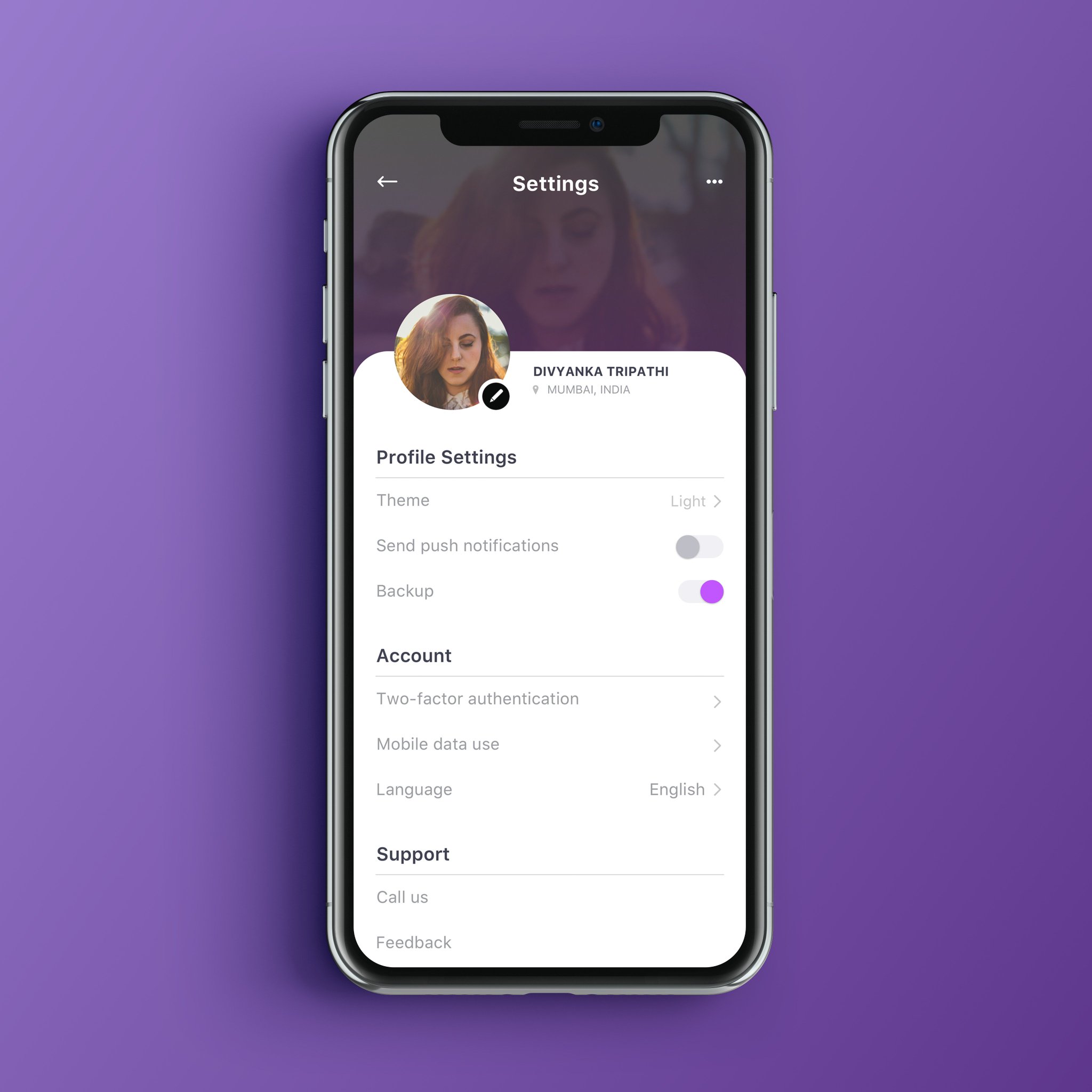 Ashish Kumar on Twitter: "#dailyui #007 User profile settings page. #design #ui #ux #profile # ...