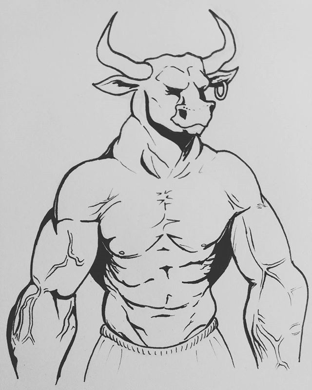 Minotaur Drawing
