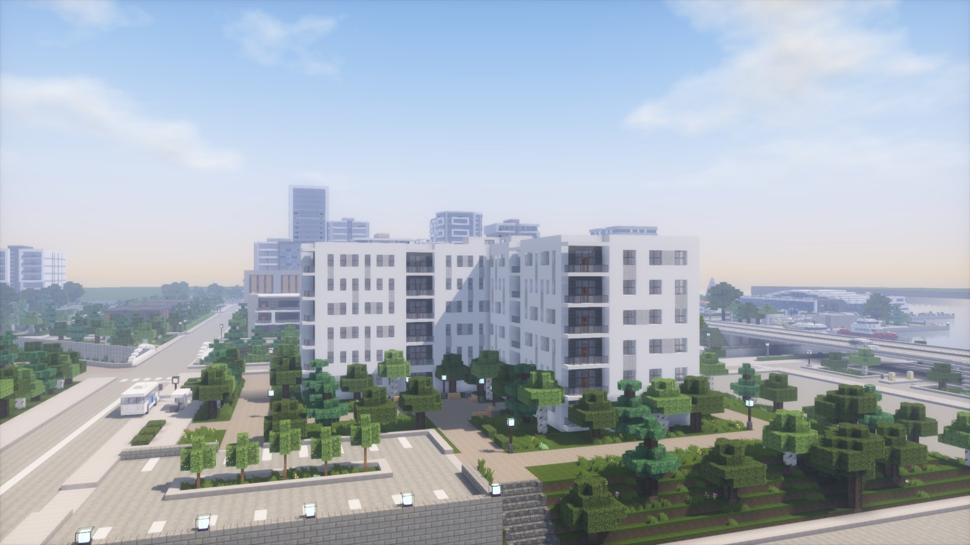 Modern Minecraft Apartments Urban Modernist Small Apartment Building 2
