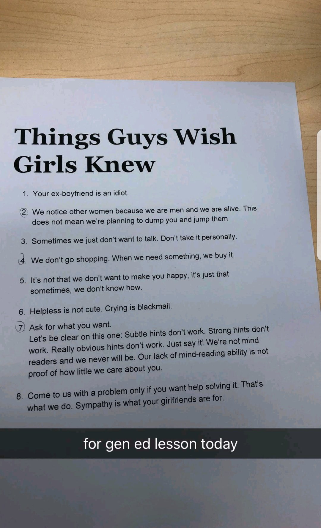 Things Guys Wish Girls Knew Things Guys Wish Girls Knew