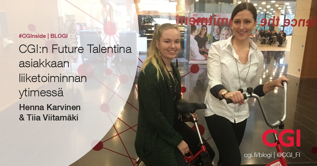 CGI Suomi on Twitter: "Henna ja Tiia pääsivät vakituiseen työsuhteeseen #CGIFutureTalent ...