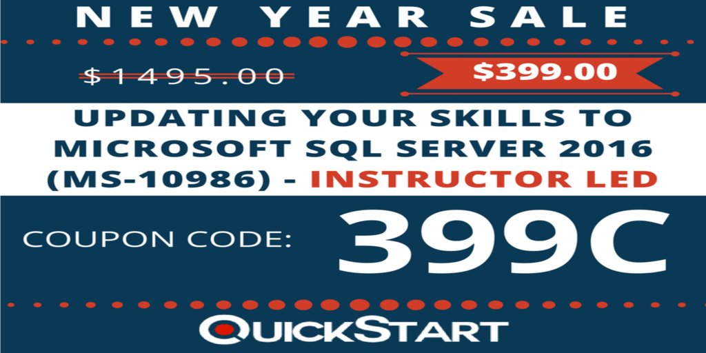 QuickStart on Twitter: "(https://t.co/gGNWgJH8jl) Want to learn Microsoft SQL Server 2016? You ...