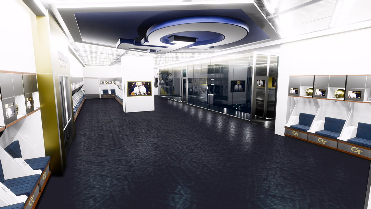New 4.5 Mil. GT locker room renovation : r/CFB