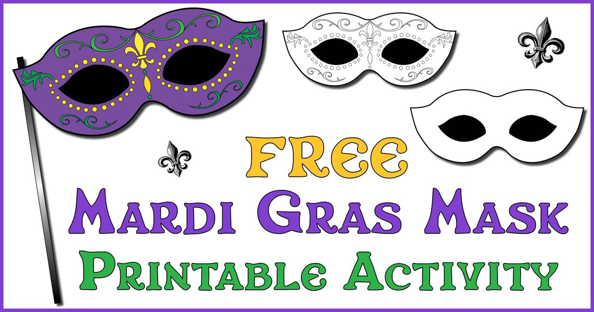Mardi Gras Masks Templates Printables