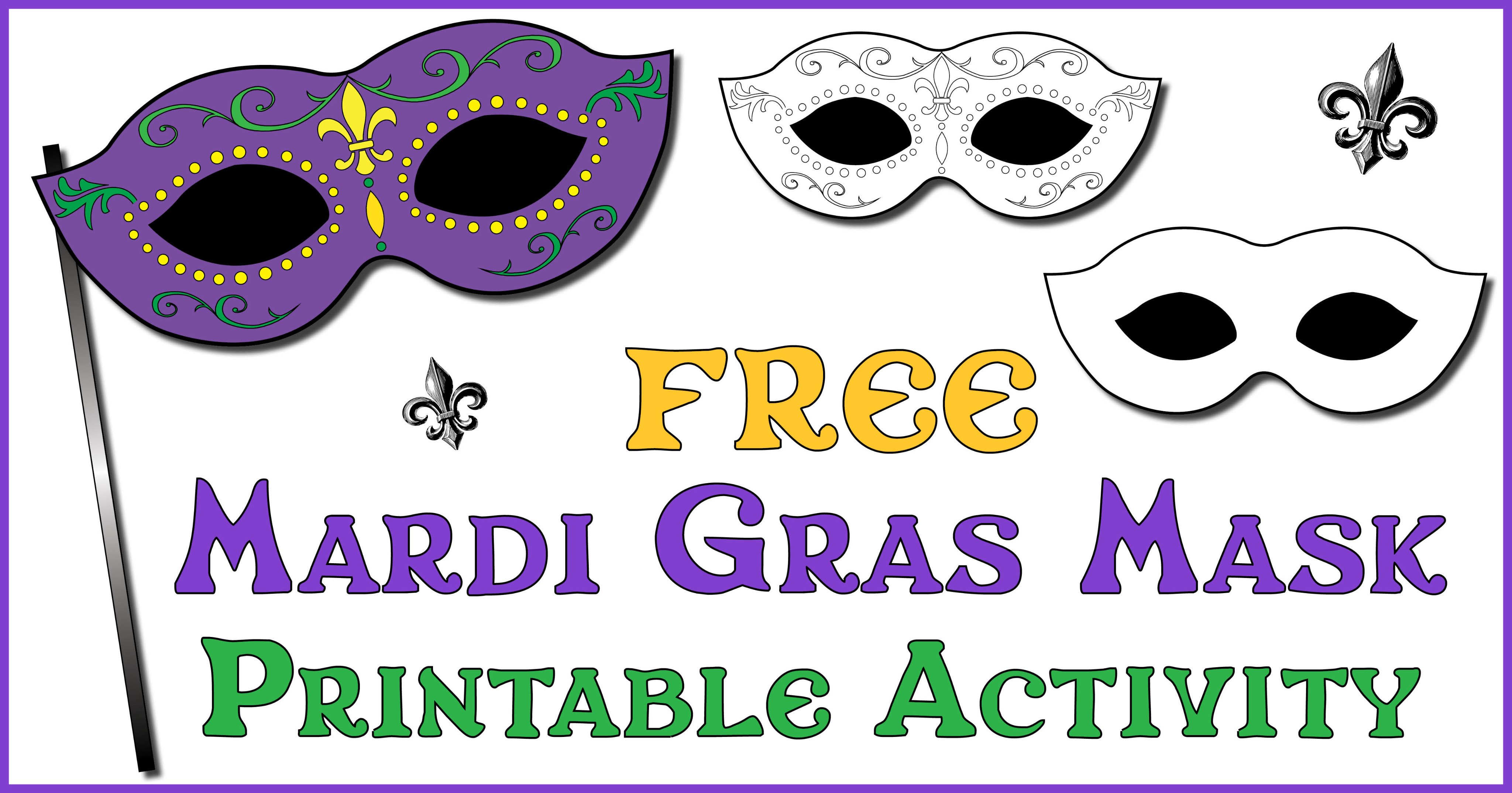 Mardi Gras Masks Template