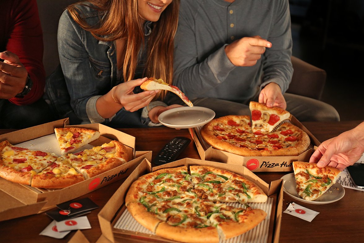 People Eating Pizza Hut