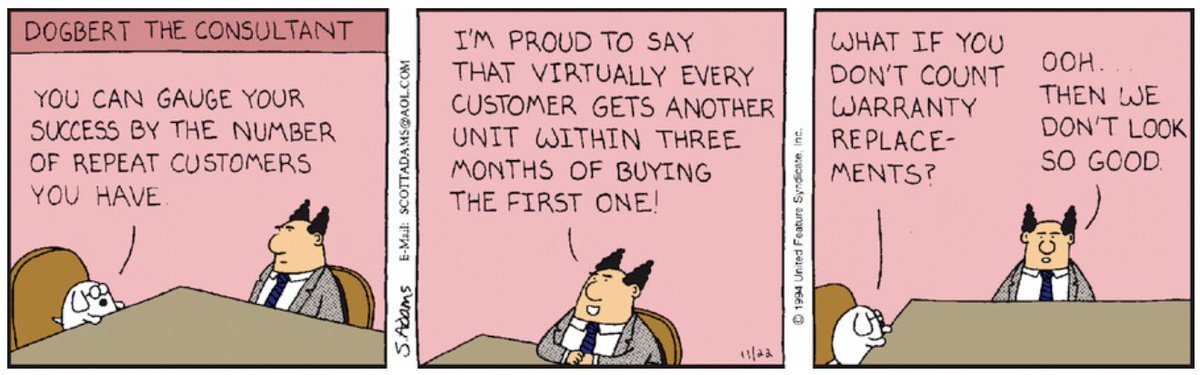 Repeat customers — Dilbert classic | Robert Went | Scoopnest