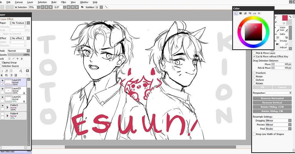 「drawin esu and esa but idk where im going with this lol 」ESU ㈦の漫画
