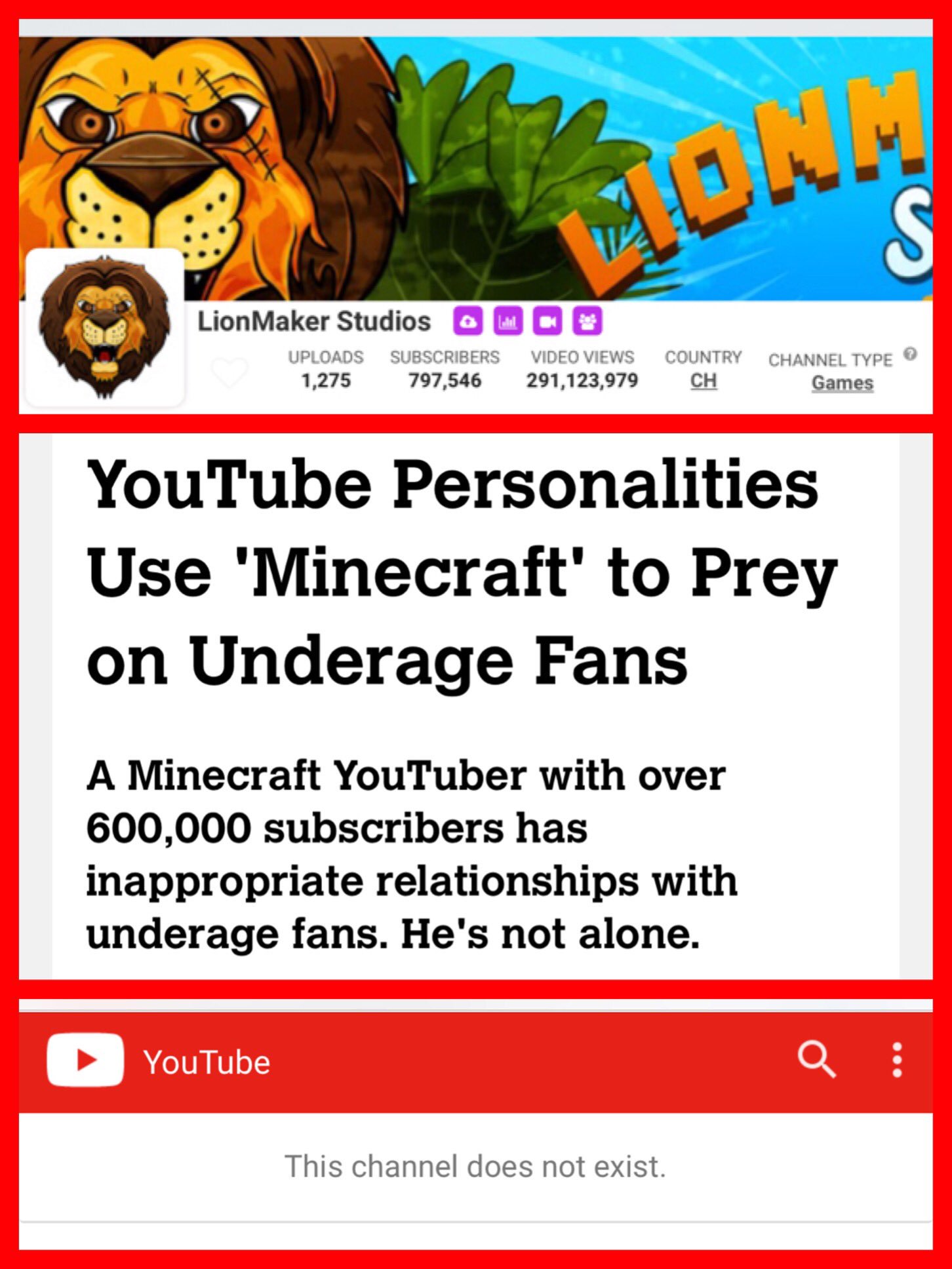 Nerd City on Twitter: "Lionmaker Studios appears to have finally deleted his channel. https://t ...