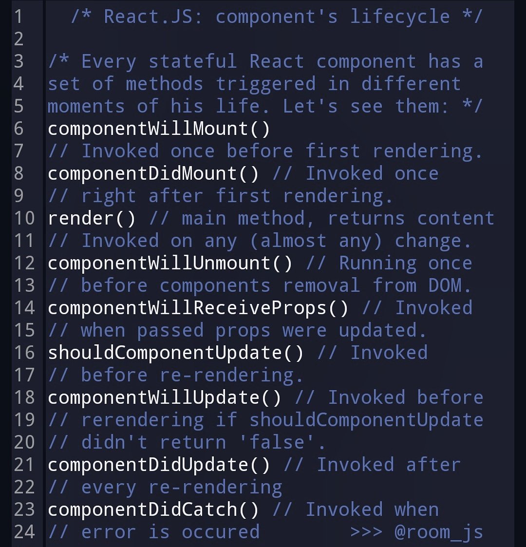 Javascript Room On Twitter Reactjs Component Lifecycle Cheatsheet For Reactjs 1215